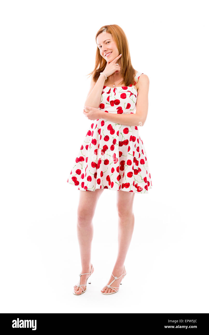 Model in studio isolated on white background Stock Photo - Alamy