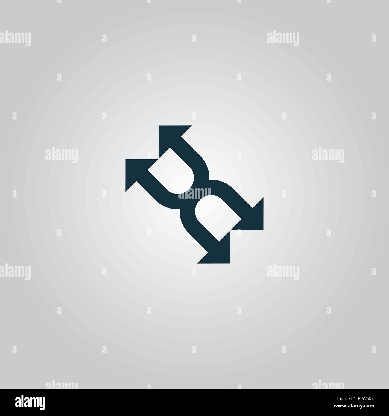 fourfold Arrow - Vector icon isolated Stock Vector Image & Art - Alamy