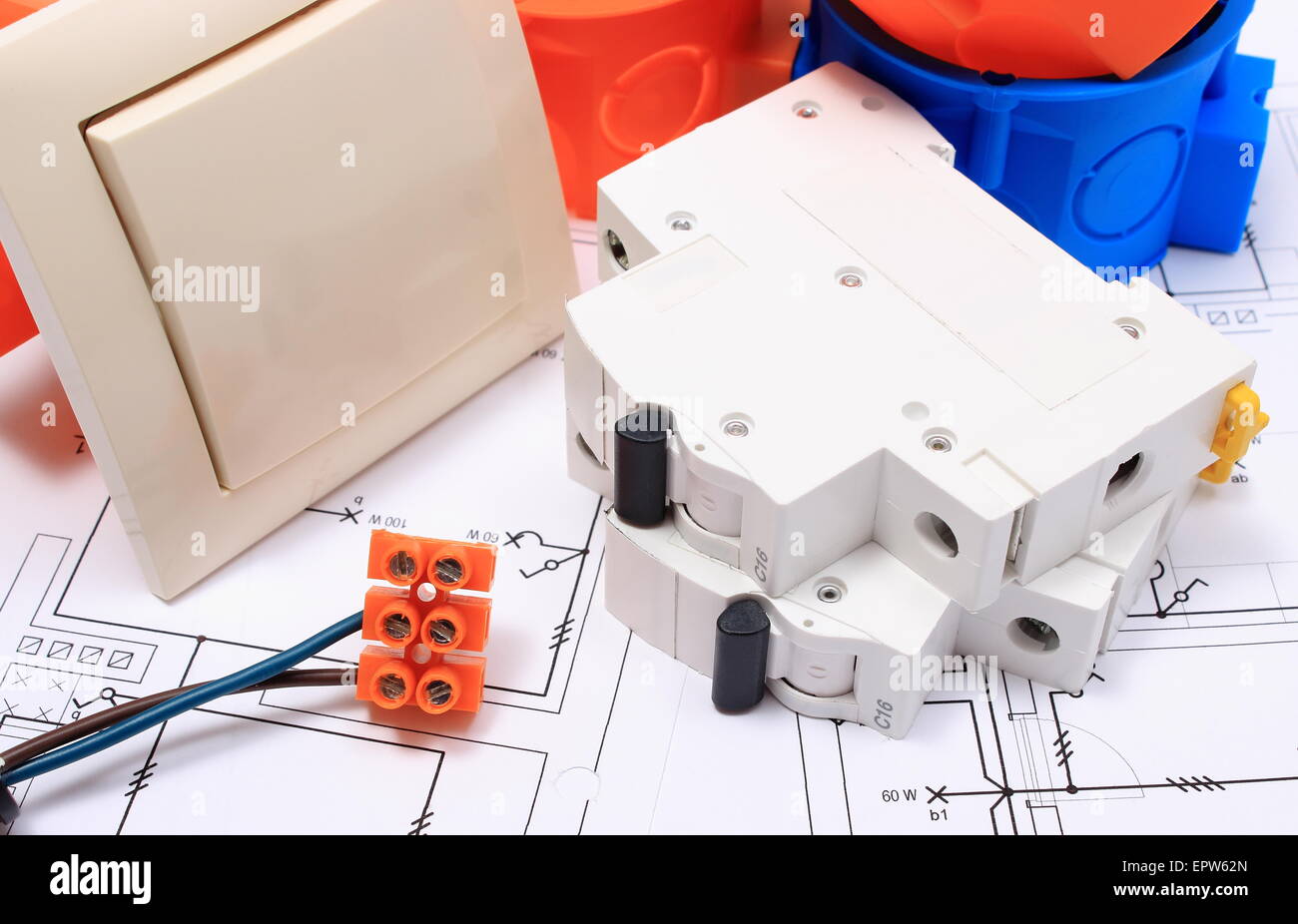 Components for use in electrical installations and electrical diagrams ...