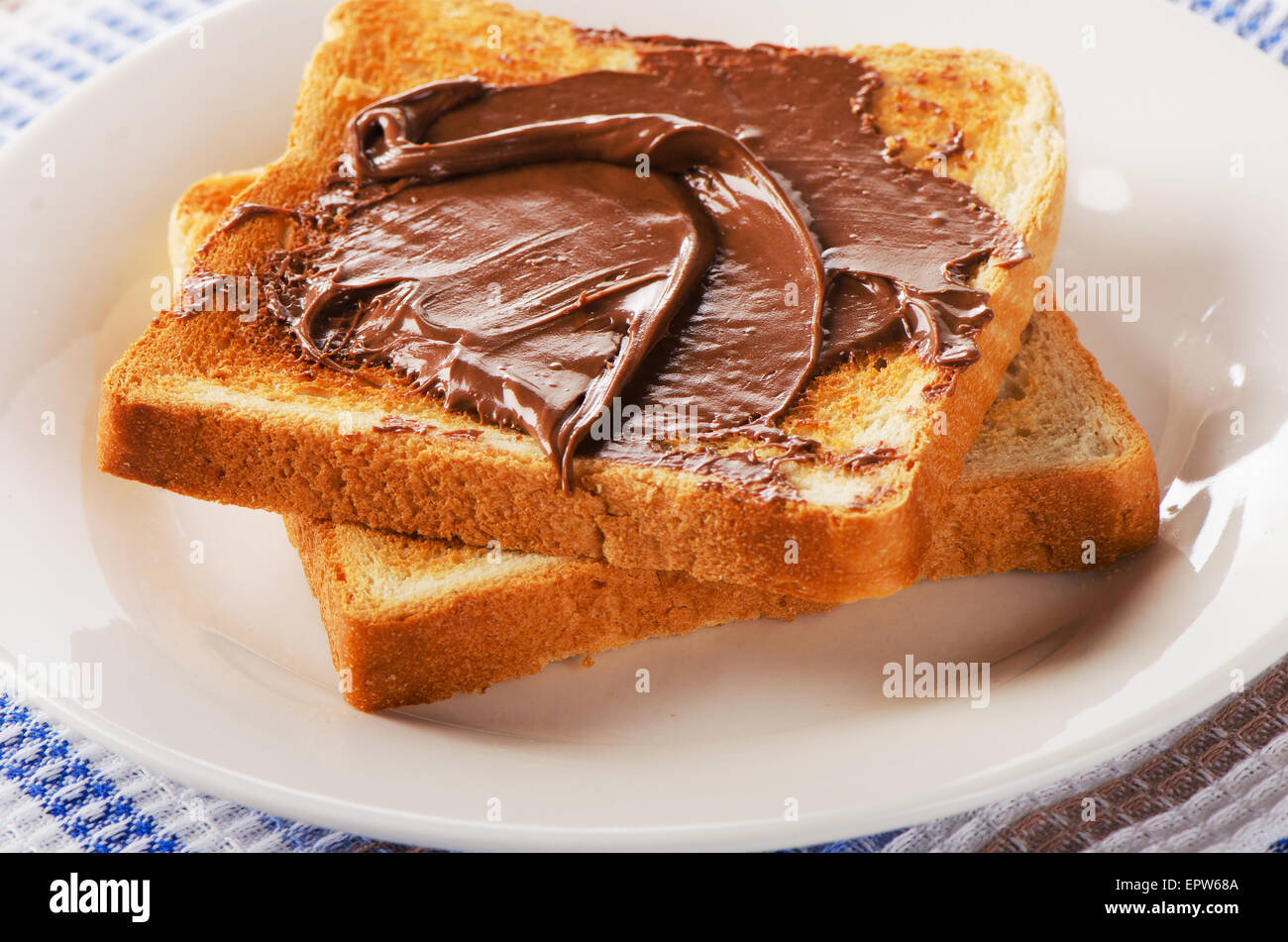 Chocolate spread on toast hi-res stock photography and images - Alamy