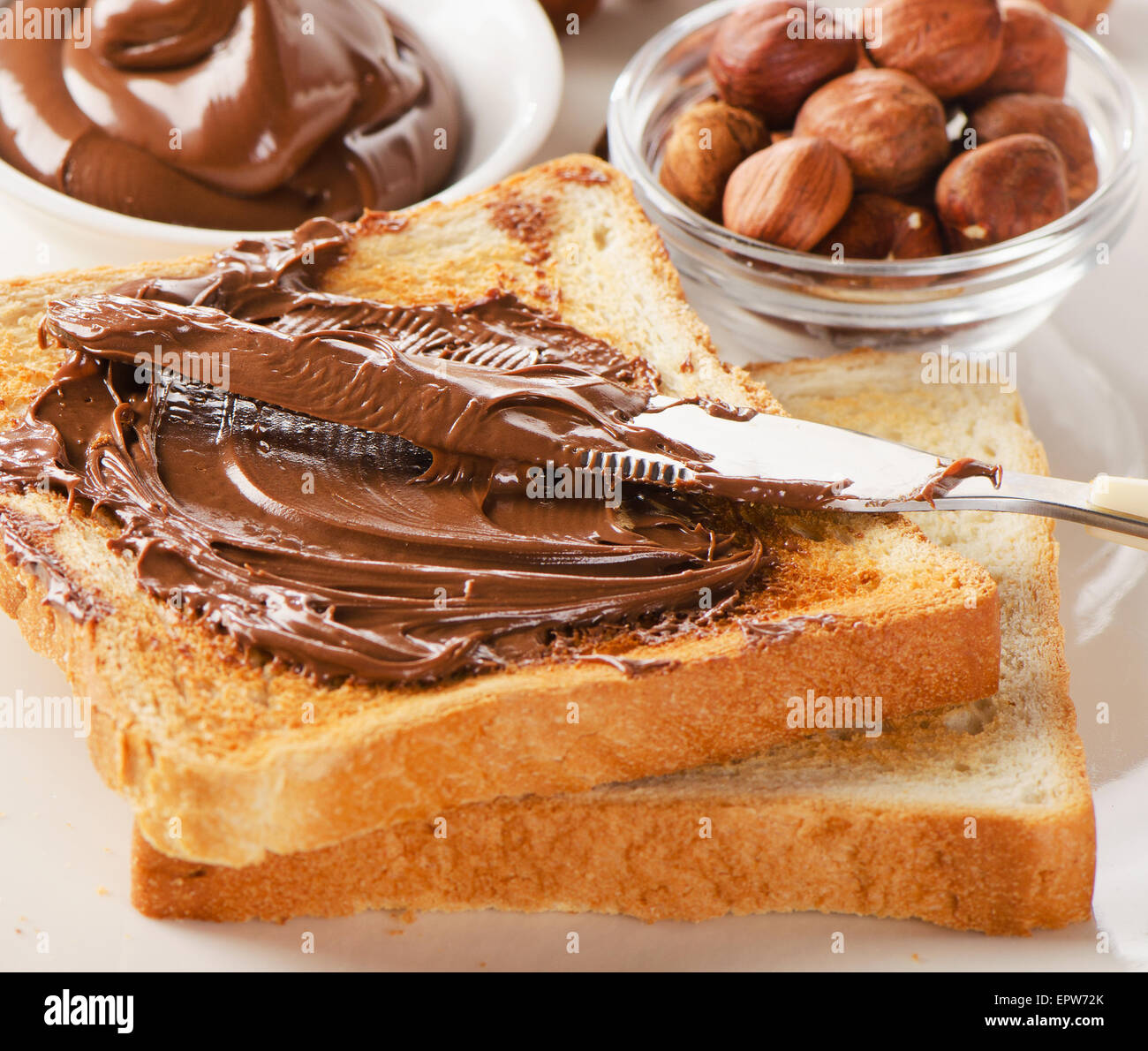 Chocolate spread and spoon hi-res stock photography and images - Alamy
