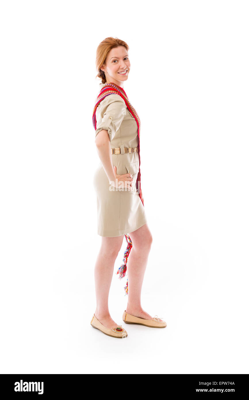 Model in studio isolated on white background Stock Photo - Alamy