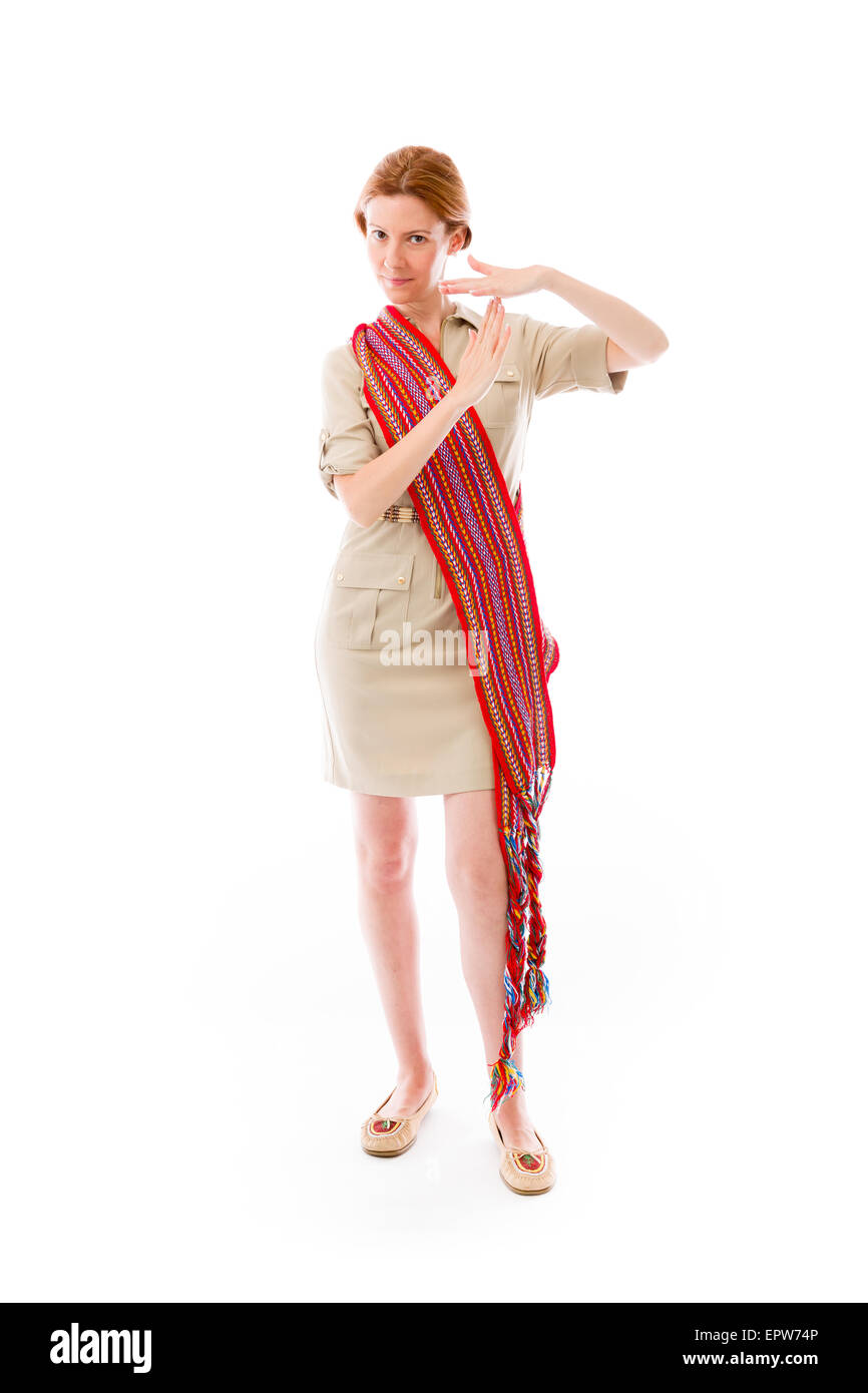 Model in studio isolated on white background Stock Photo - Alamy