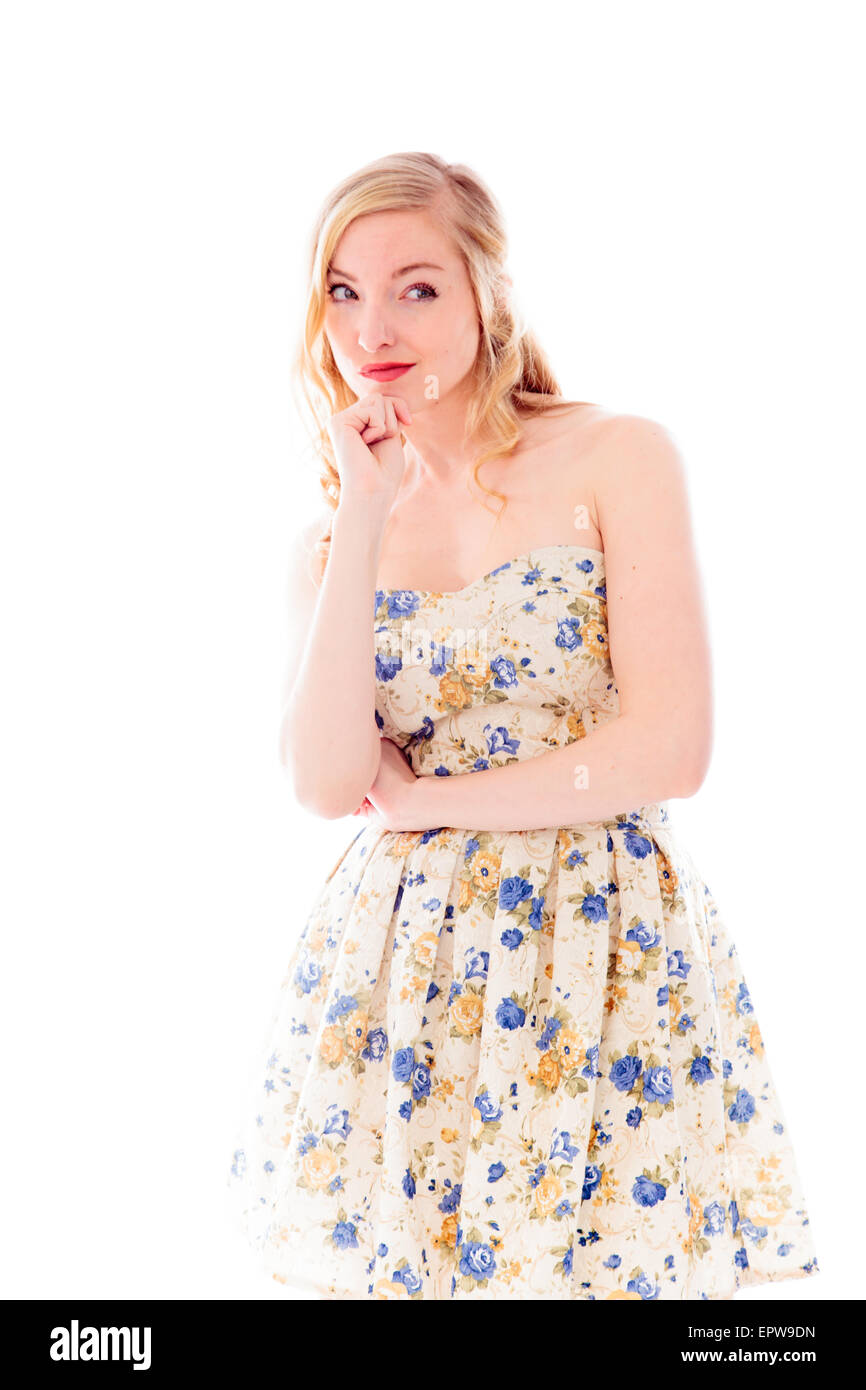 Beautiful young woman standing Stock Photo - Alamy Beautiful young woman standing Stock Photo - Alamy