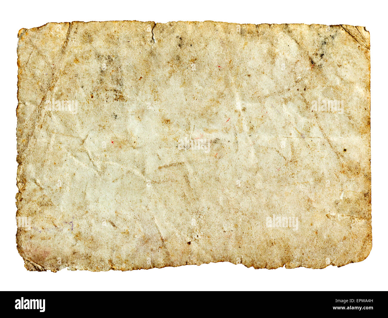 old vintage cardboard card isolated on white background Stock Photo - Alamy