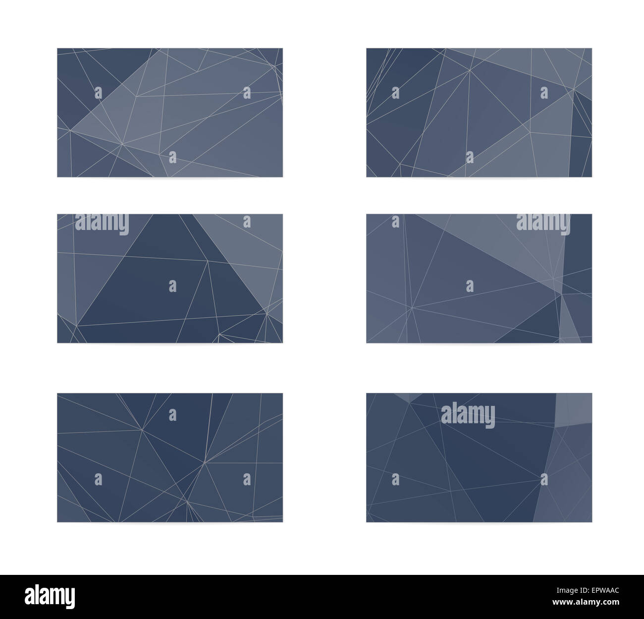 Set of six visit cards Stock Photo - Alamy