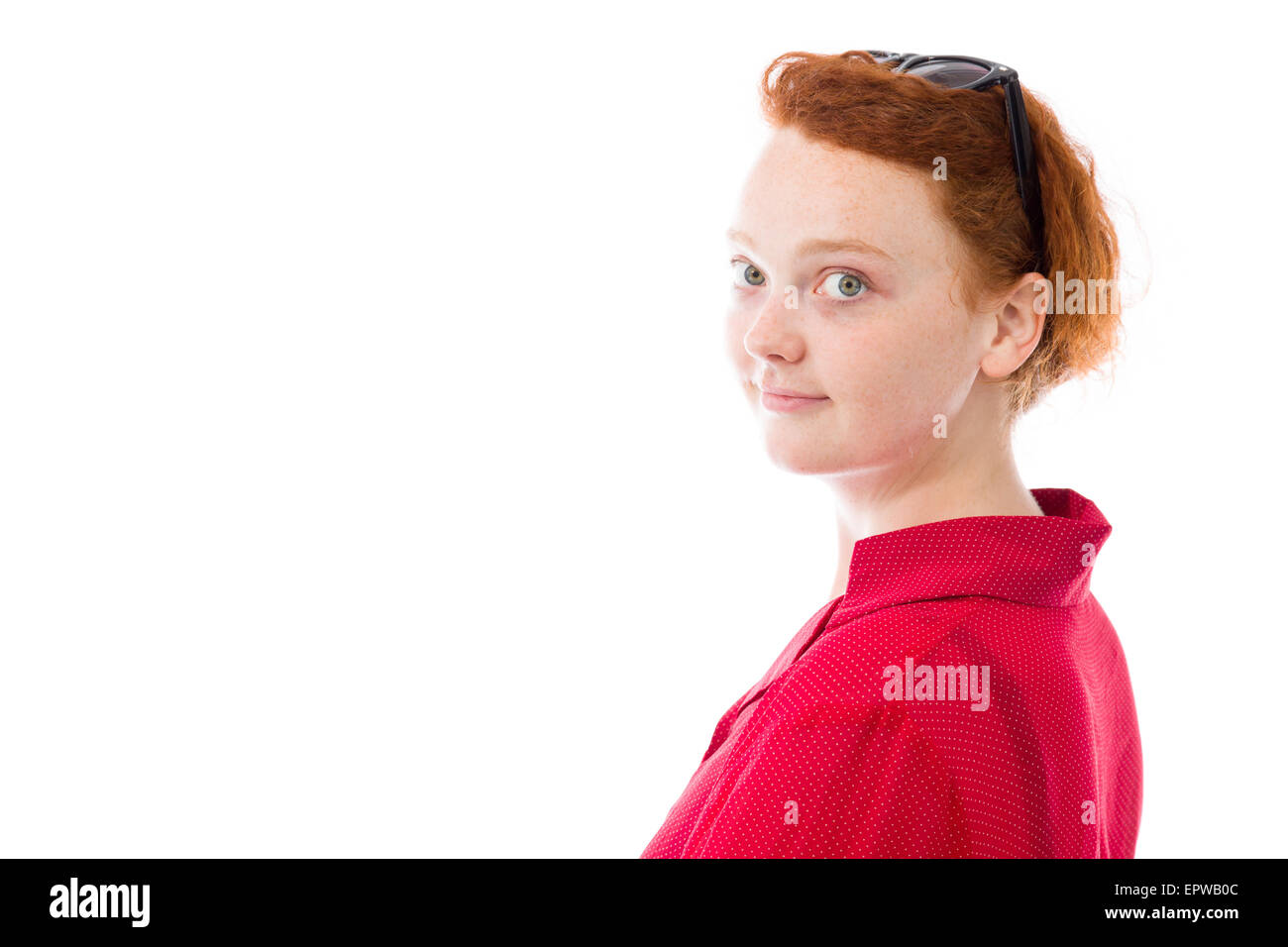 Model in studio isolated on white background Stock Photo - Alamy
