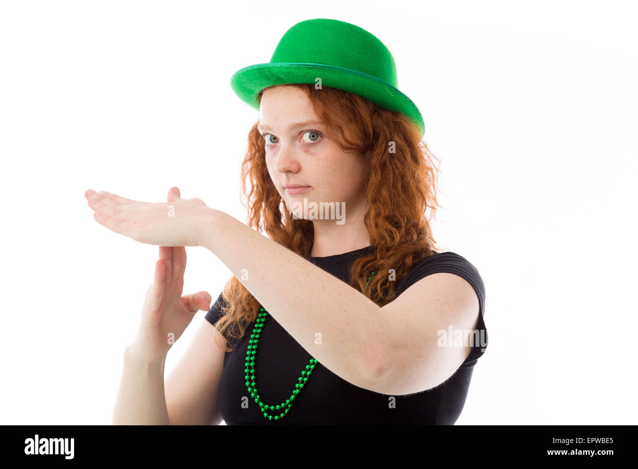 Model in studio isolated on white background Stock Photo - Alamy