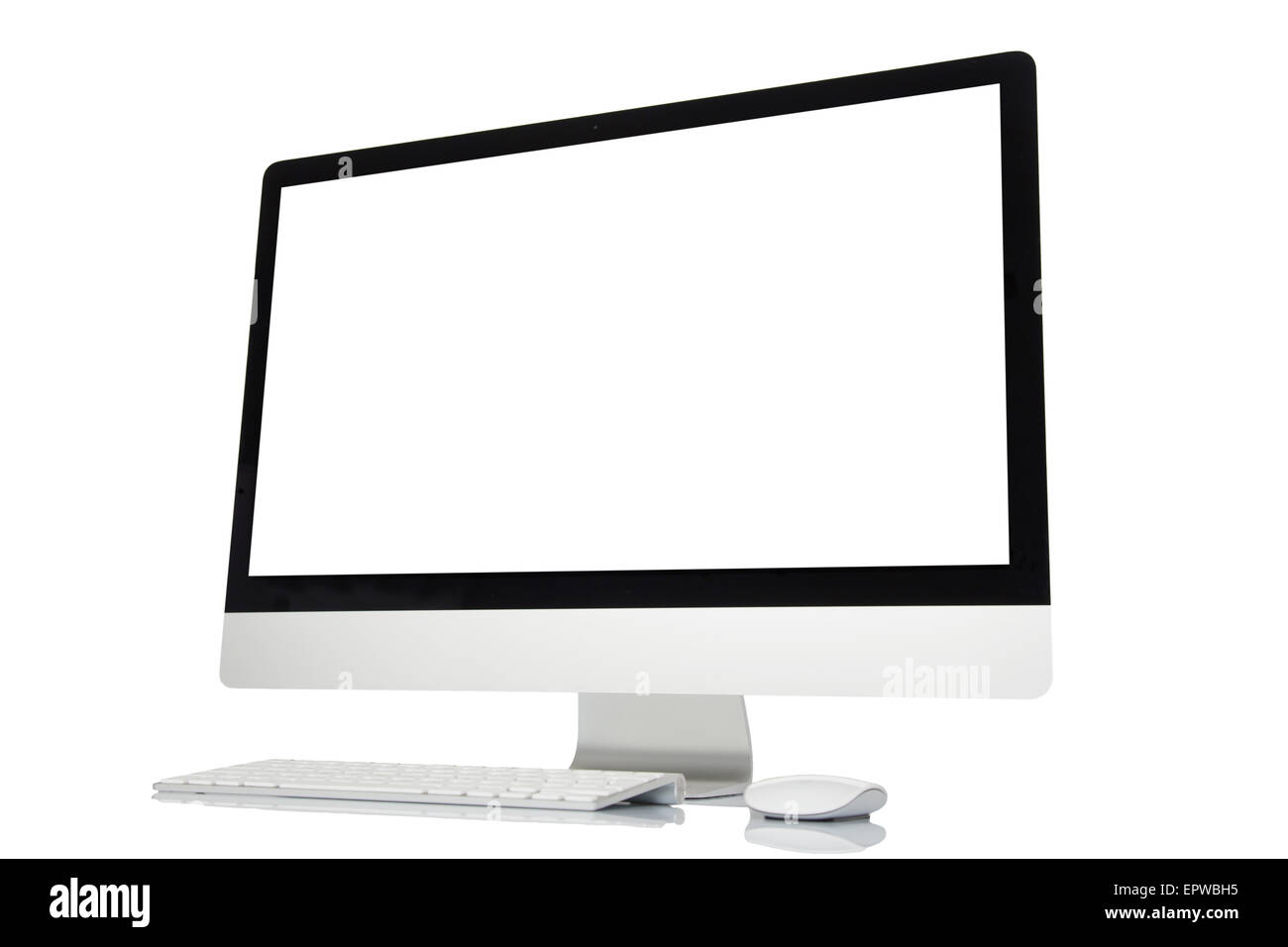 Computer screen isolated on a white background Stock Photo - Alamy