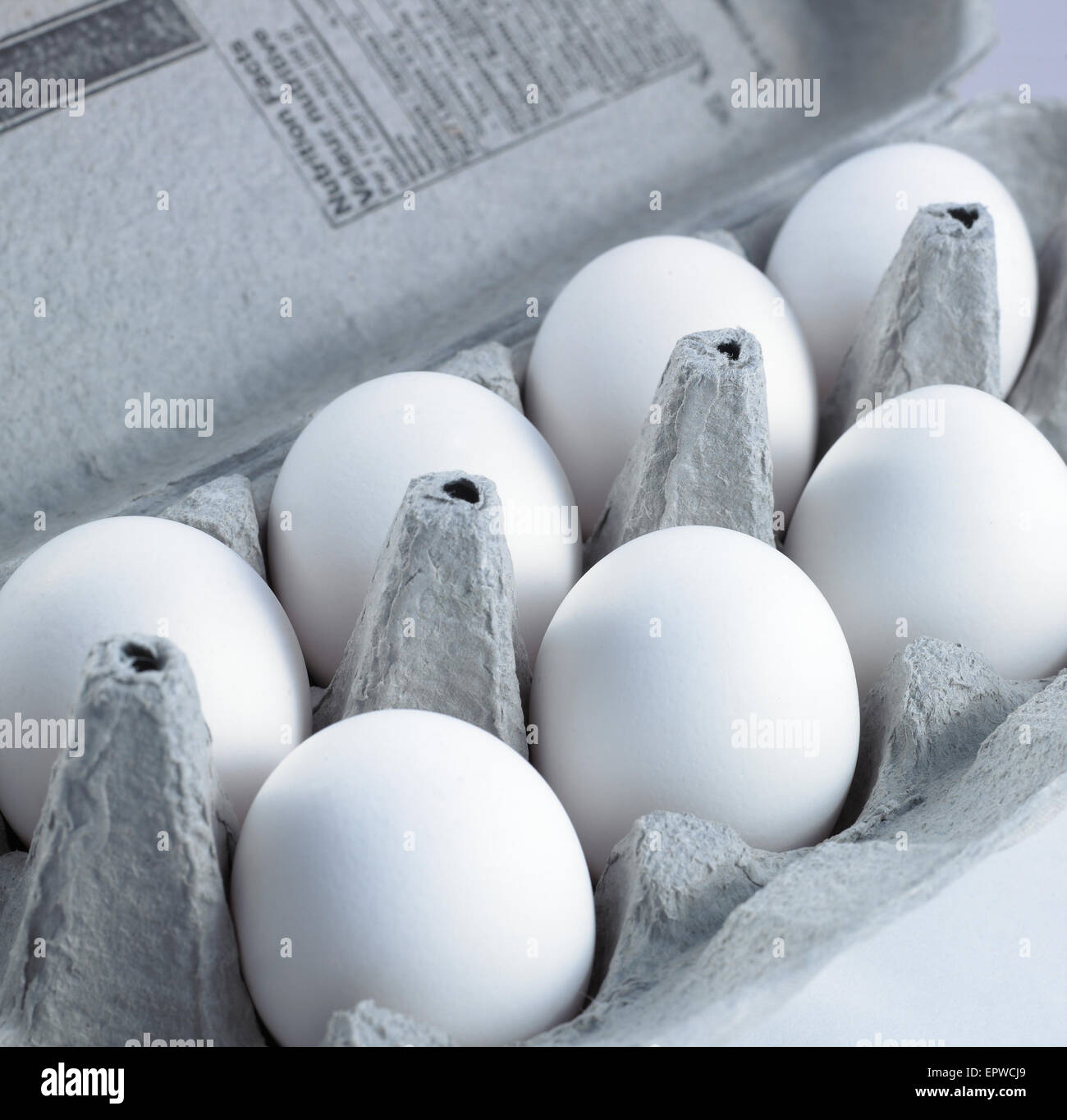 Close-up of eggs in a box Stock Photo - Alamy