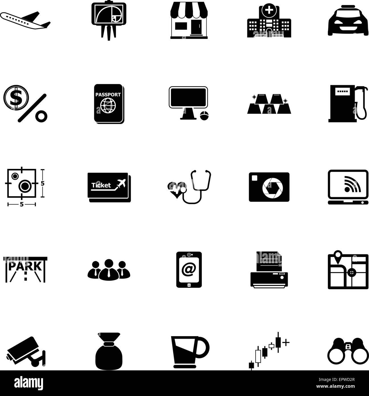 Application icons on white background, stock vector Stock Vector Image ...