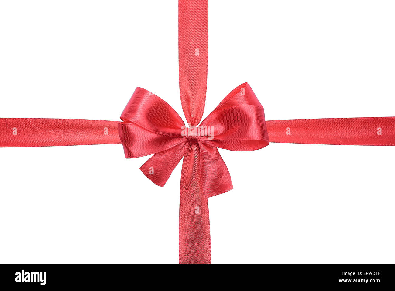 Shiny red satin ribbon Stock Photo - Alamy