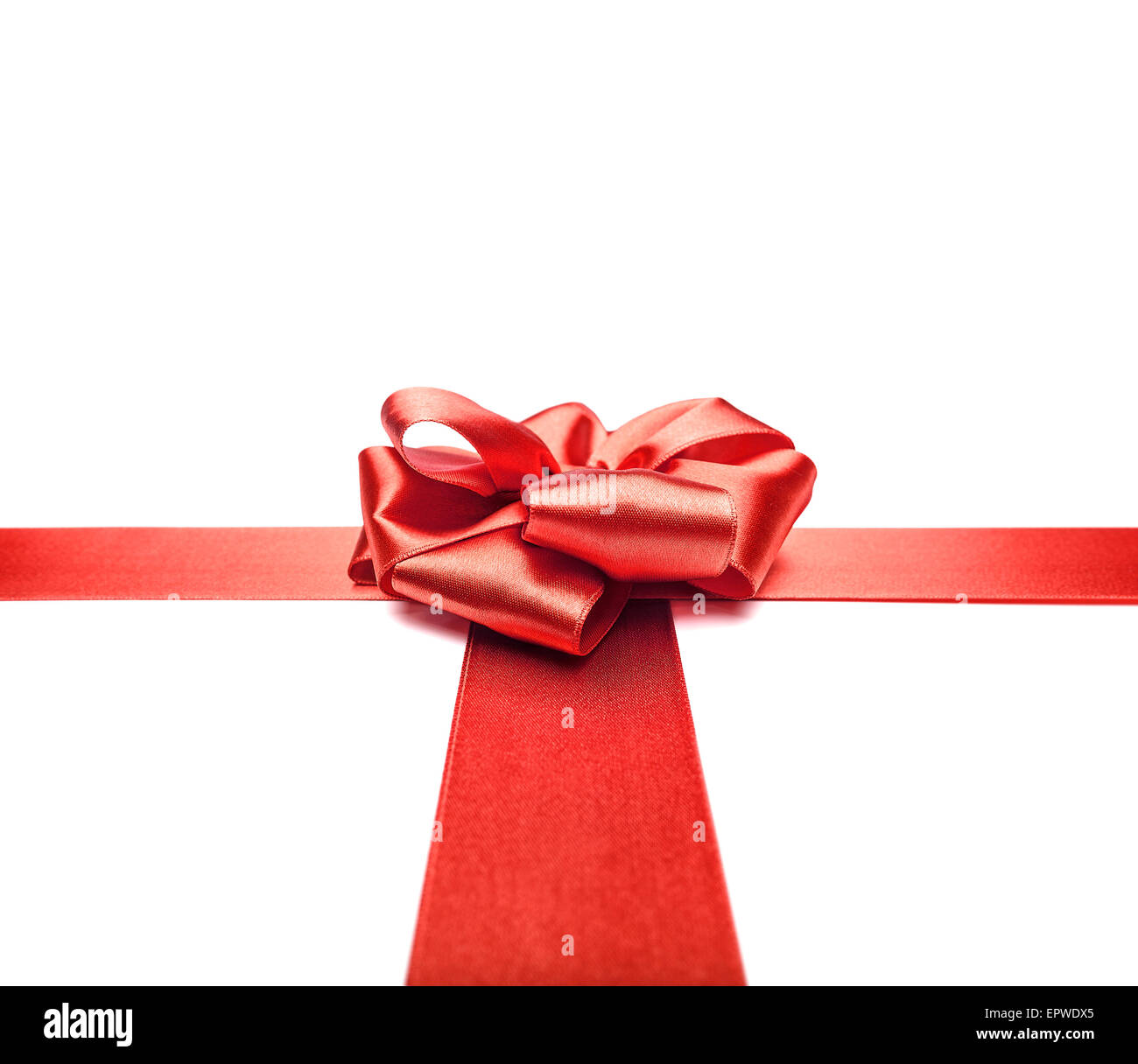 Red ribbons with bow Stock Photo - Alamy