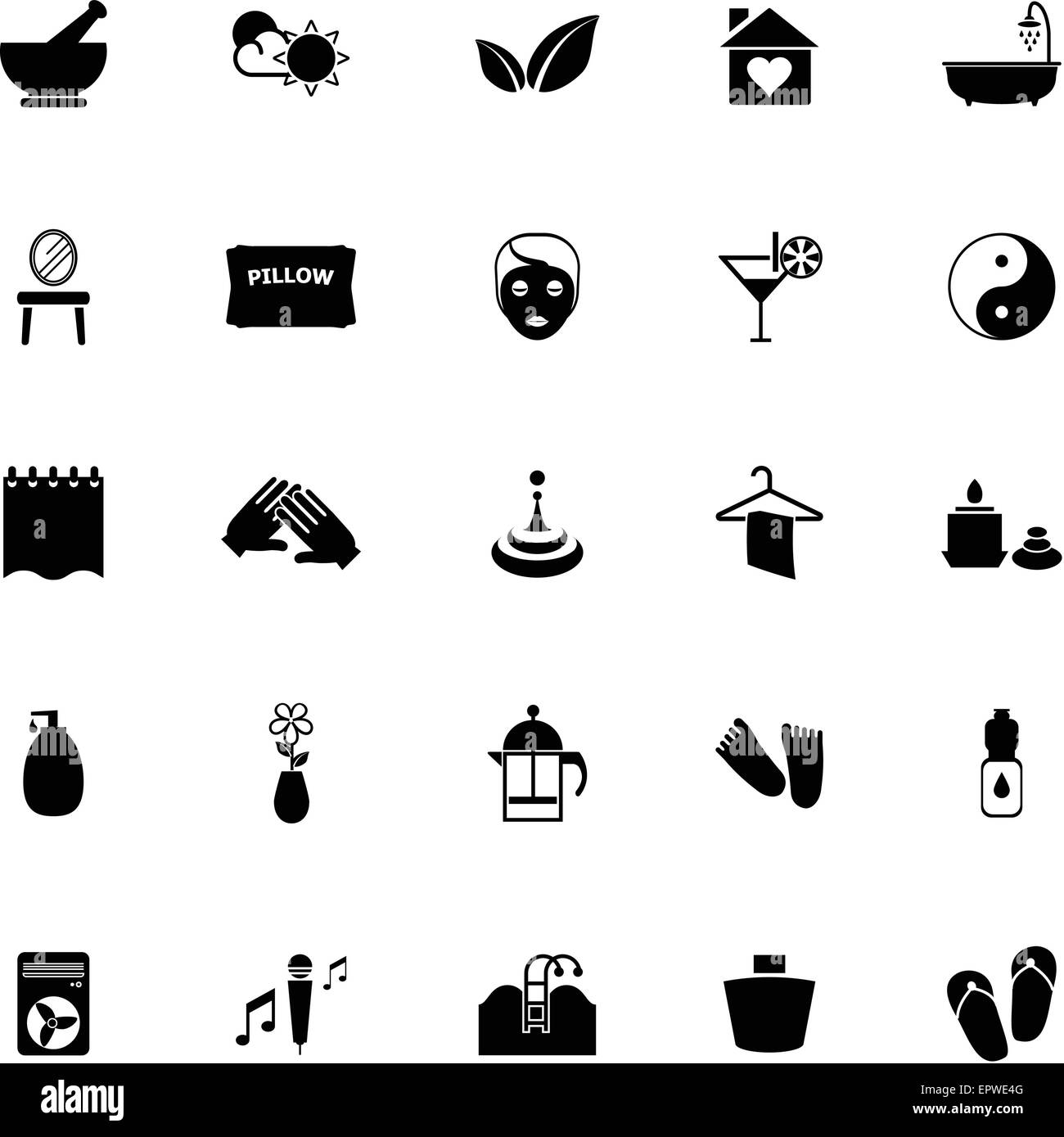 Massage icons on white background, stock vector Stock Vector Image ...