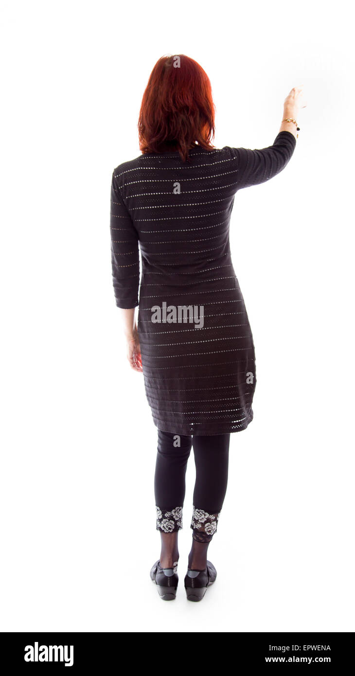 Rear view of a mature woman showing something Stock Photo - Alamy