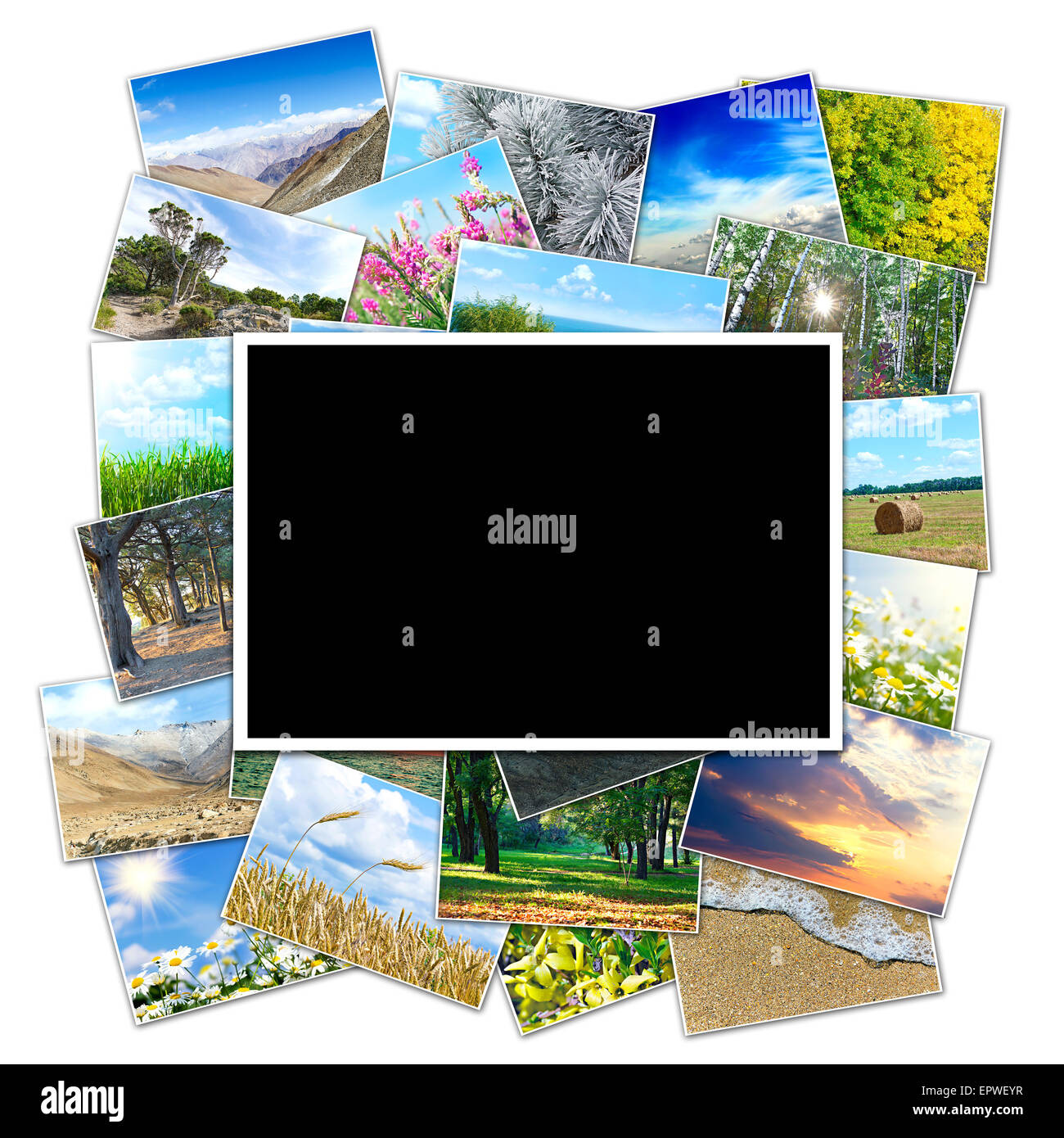 Frame for a photo on the background picture of the nature of the heap ...