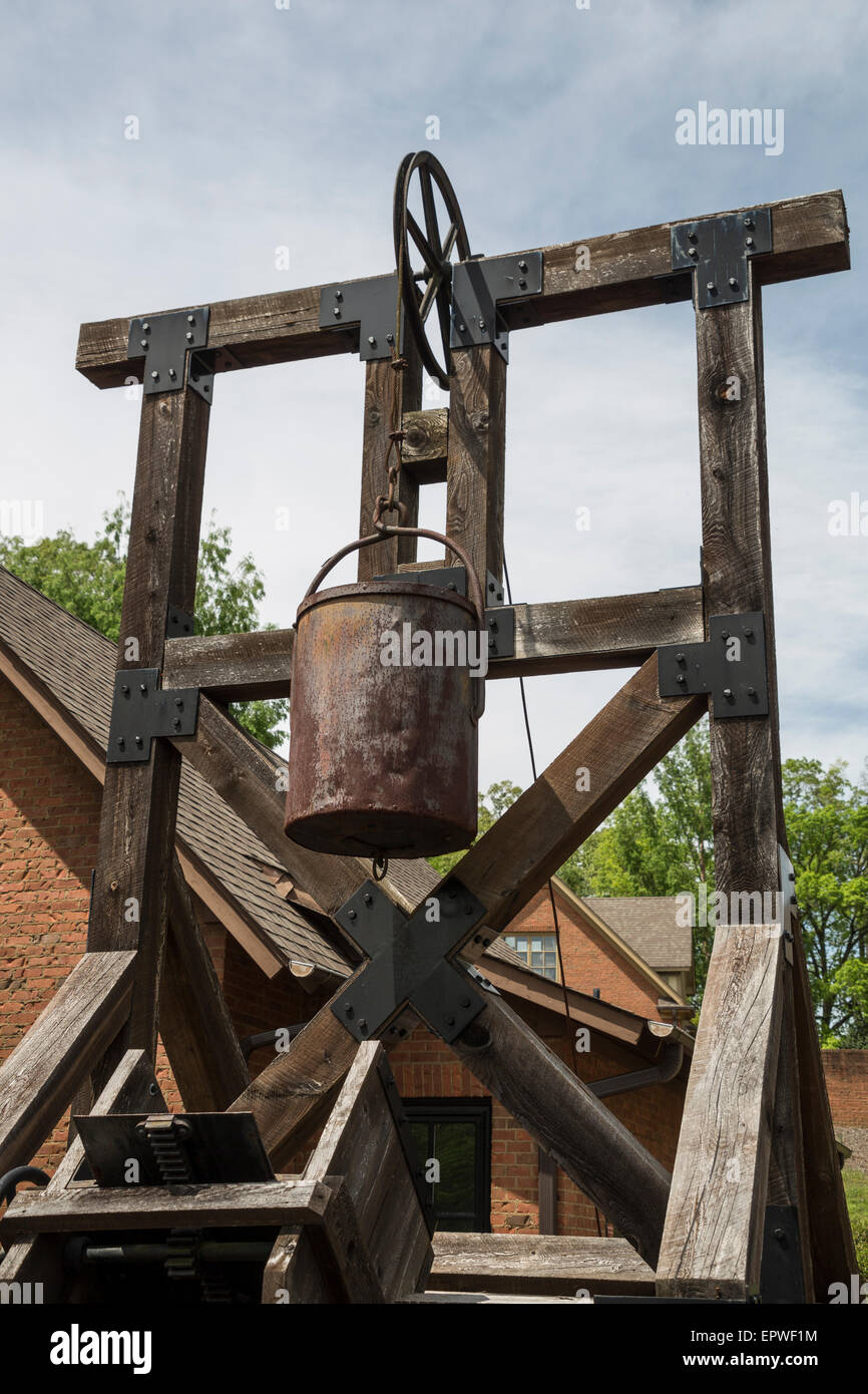 Replica mine head frame and bucket, Bob Campbell Geology Museum, South ...