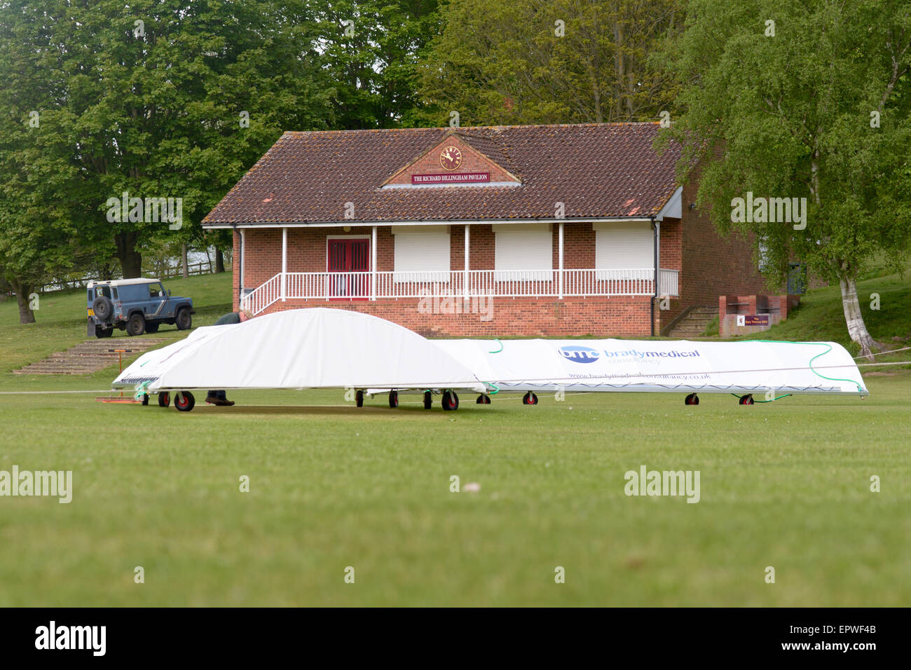 Cricket pitch cover for the wicket and square at Ampthill Cricket Club ...