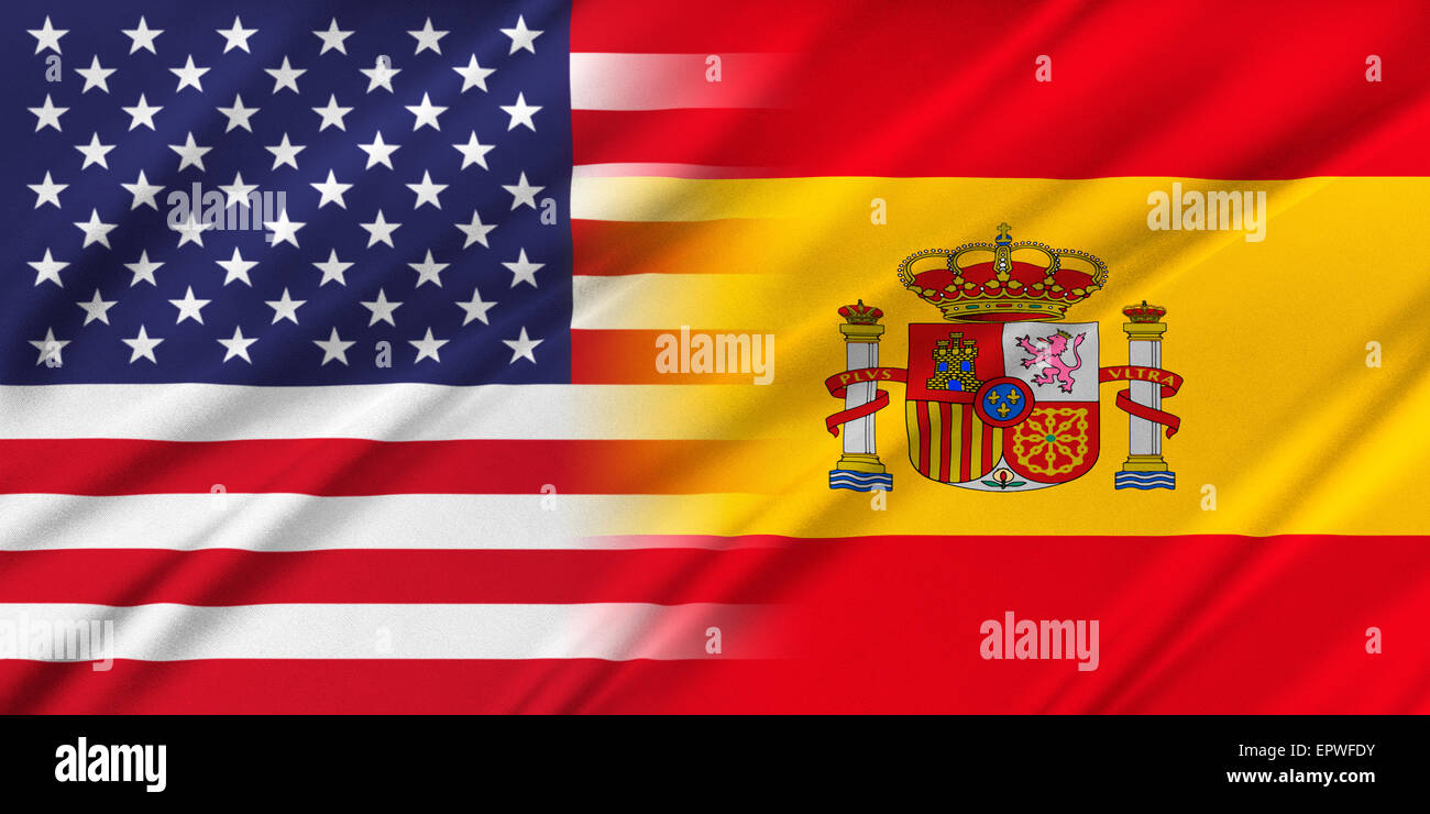 Usa spain flag hi-res stock photography and images - Alamy