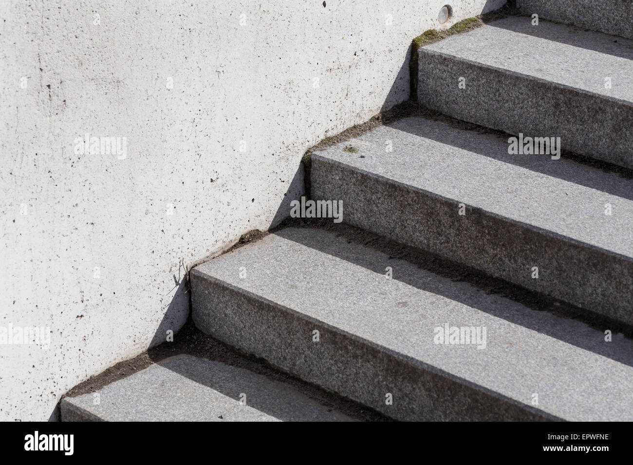 Abstract modern concrete stairs to building - stairway composition ...