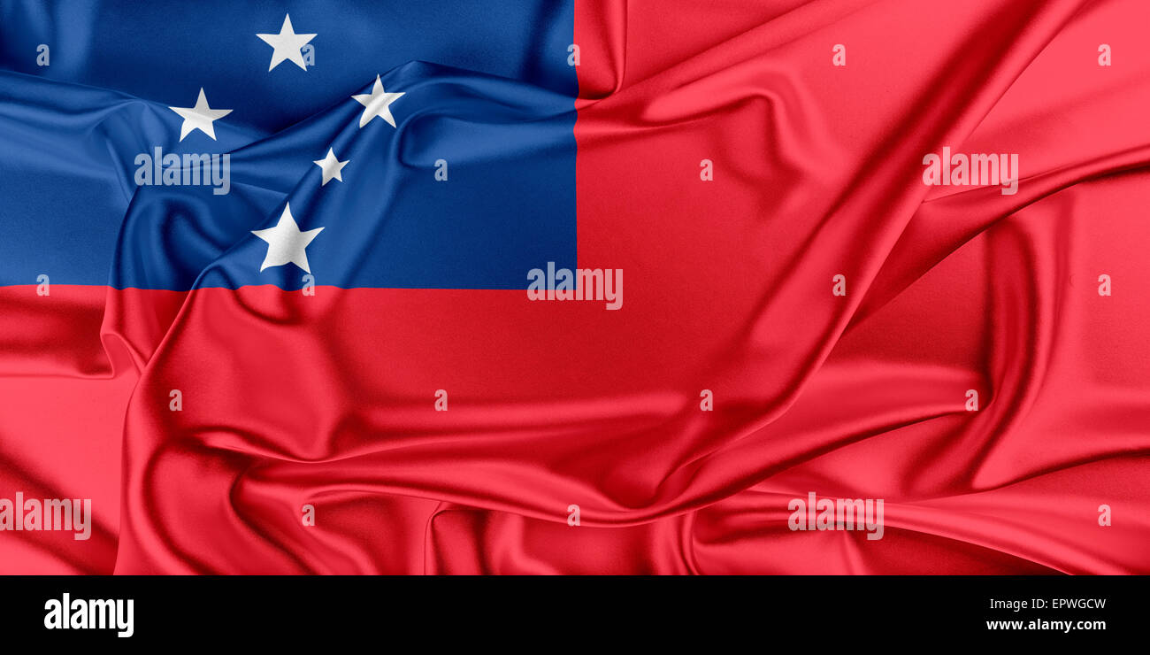Flag of Samoa Stock Photo - Alamy