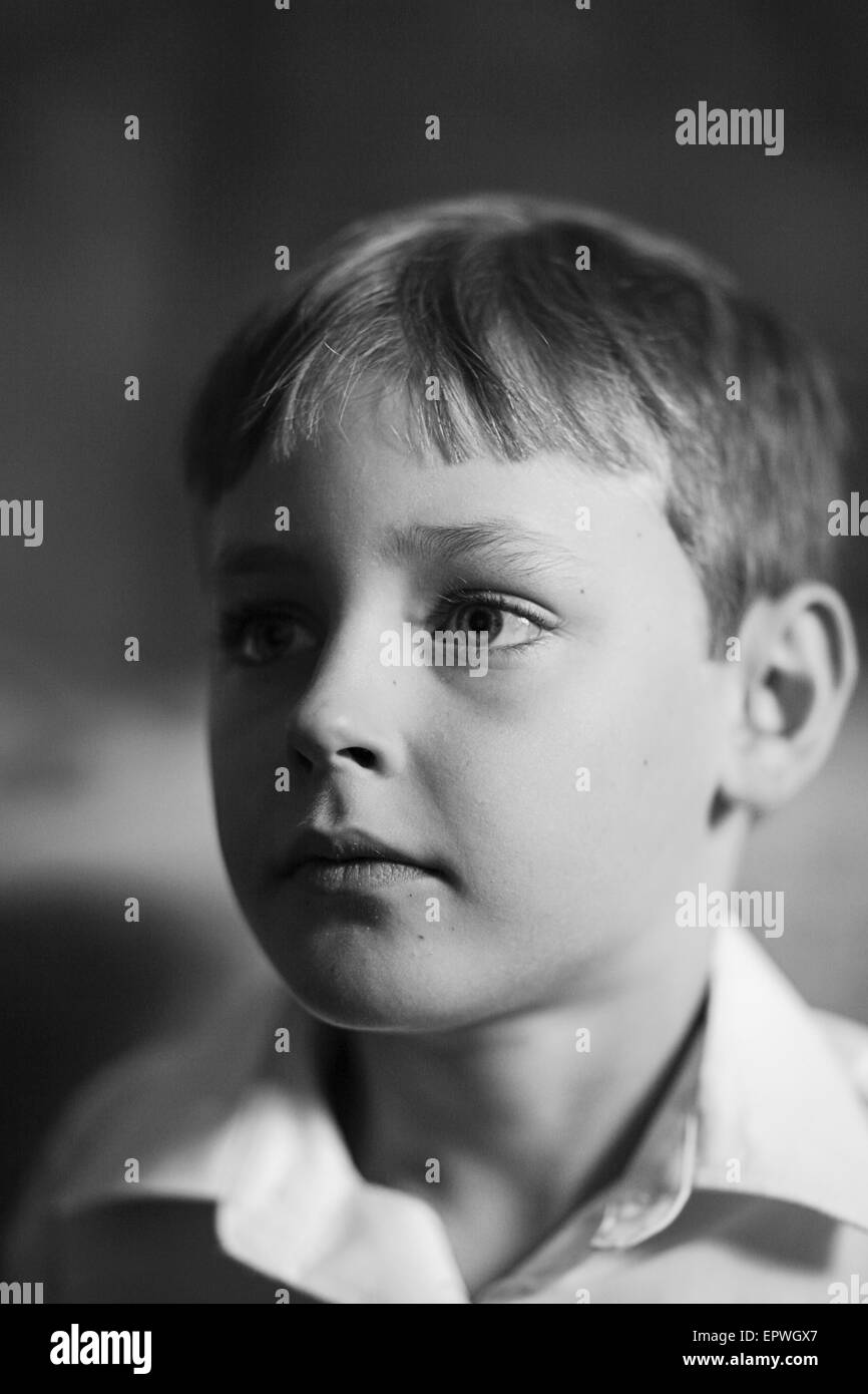 Portrait of a handsome seven year old boy Stock Photo - Alamy
