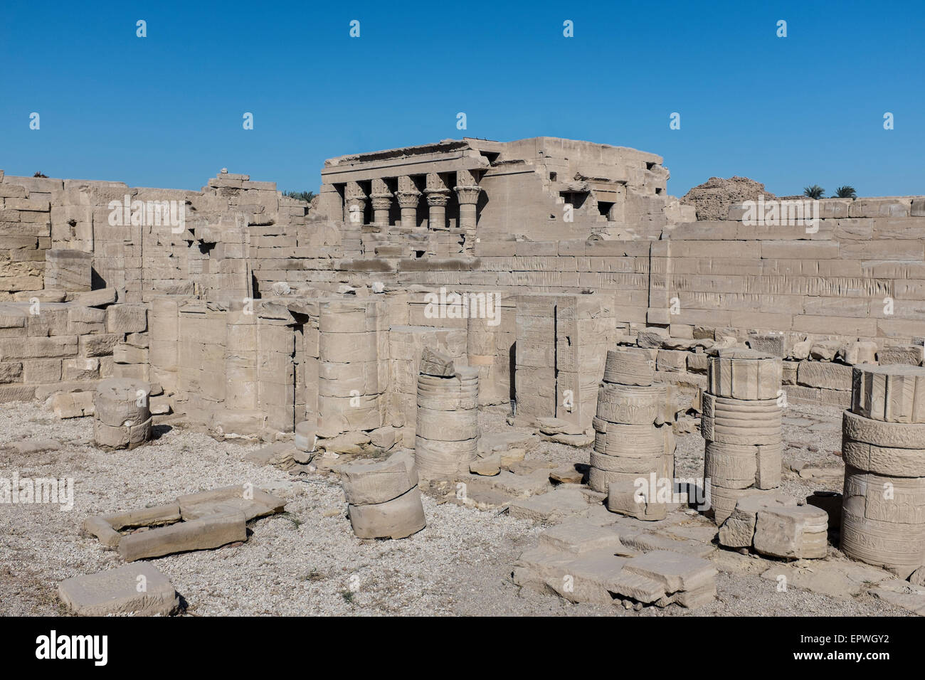 The Mamisi, the birth house of Horus, son of Isis and Osiris. Dendera ...