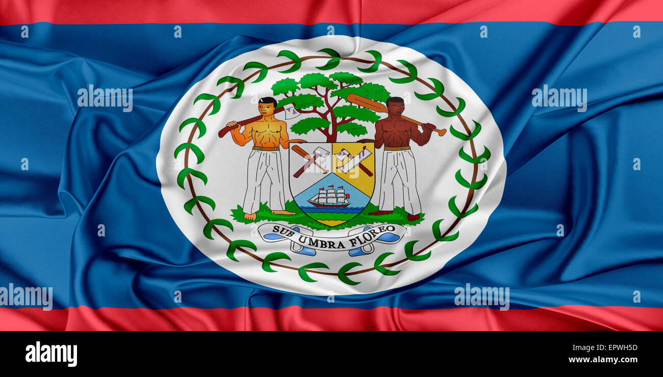 Flag of Belize Stock Photo - Alamy