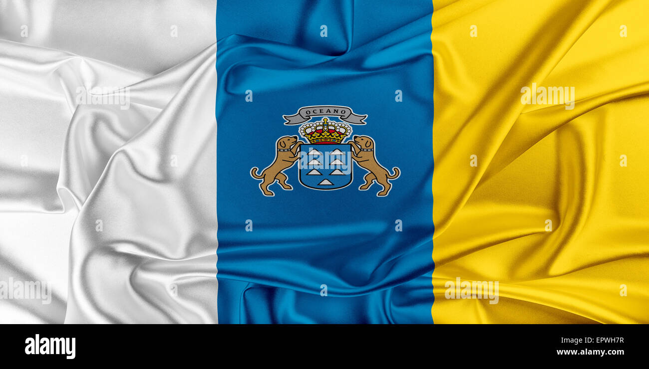 Flag of Canary Islands Stock Photo - Alamy