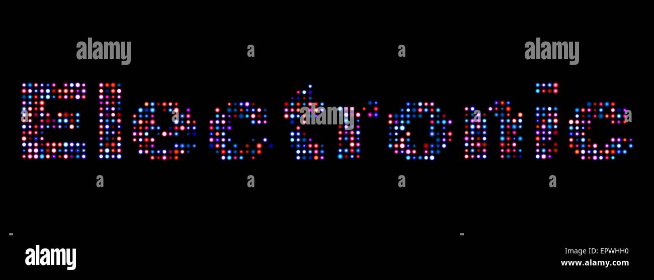 Electronic led text Stock Photo - Alamy