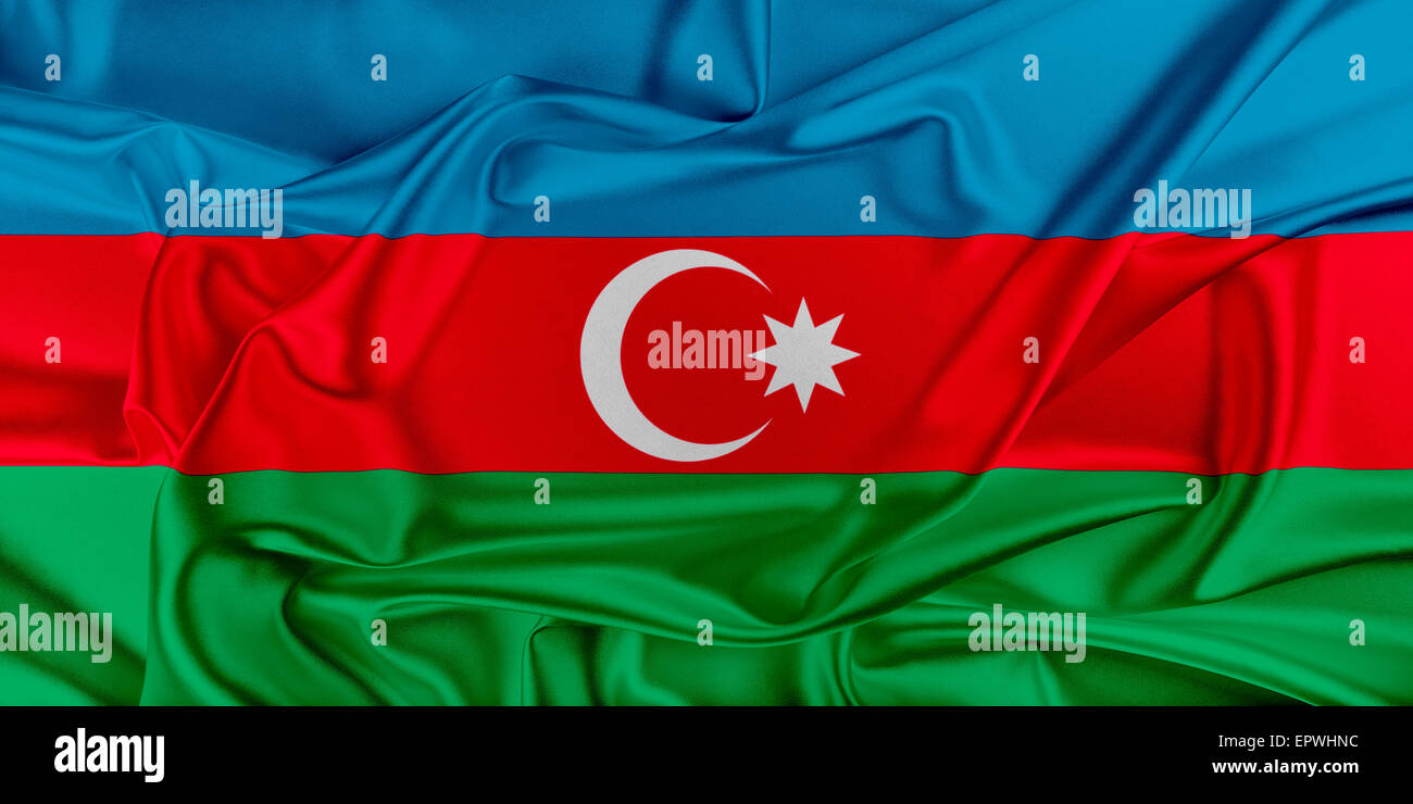 Azerbaijan silk flag hi-res stock photography and images - Alamy