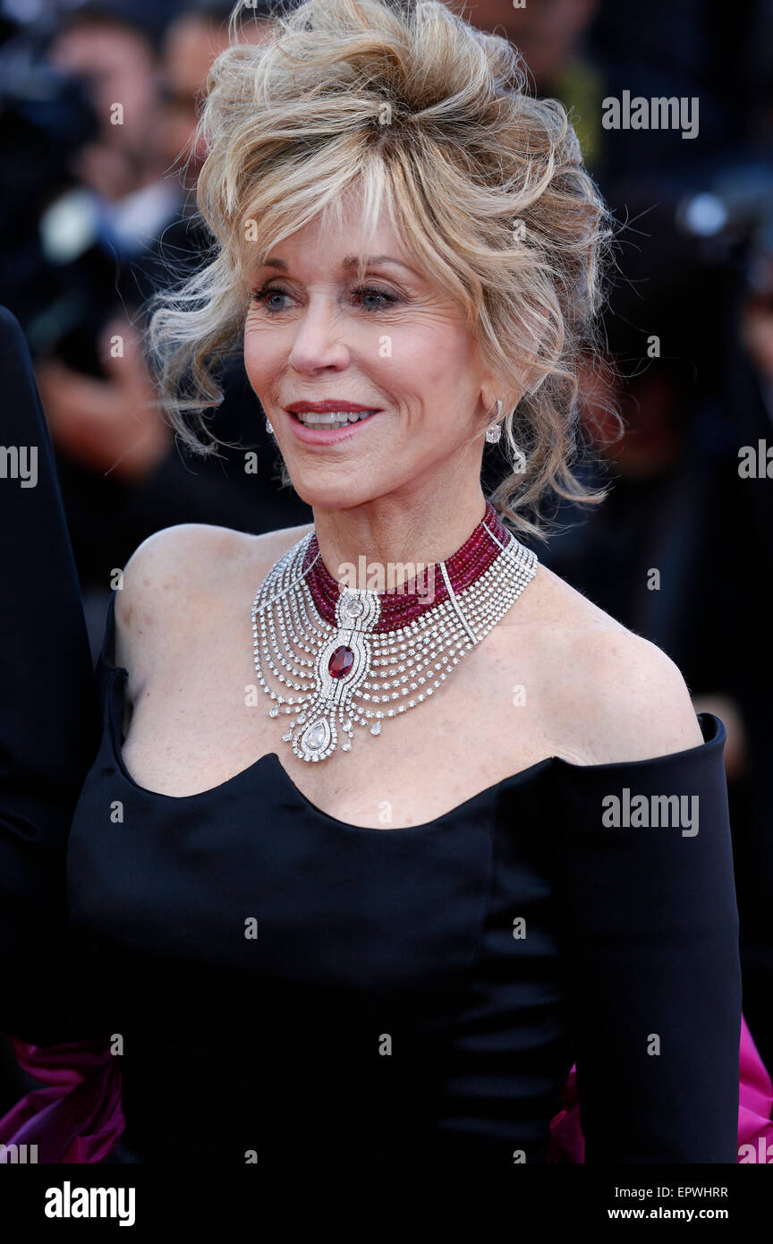 Jane Fonda attending the 'Youth' premiere at the 68th Cannes Film ...