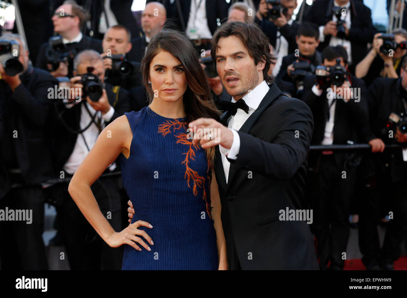 Nikki Reed and Ian Somerhalder attending the 'Youth' premiere at the ...