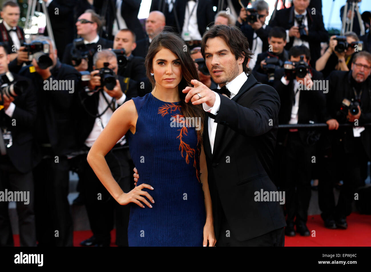 Nikki Reed and Ian Somerhalder attending the 'Youth' premiere at the ...