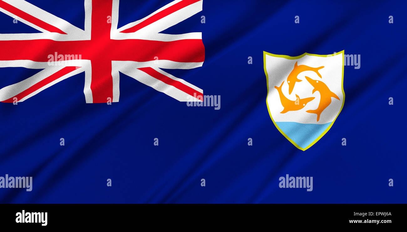 Anguilla national flag hi-res stock photography and images - Alamy