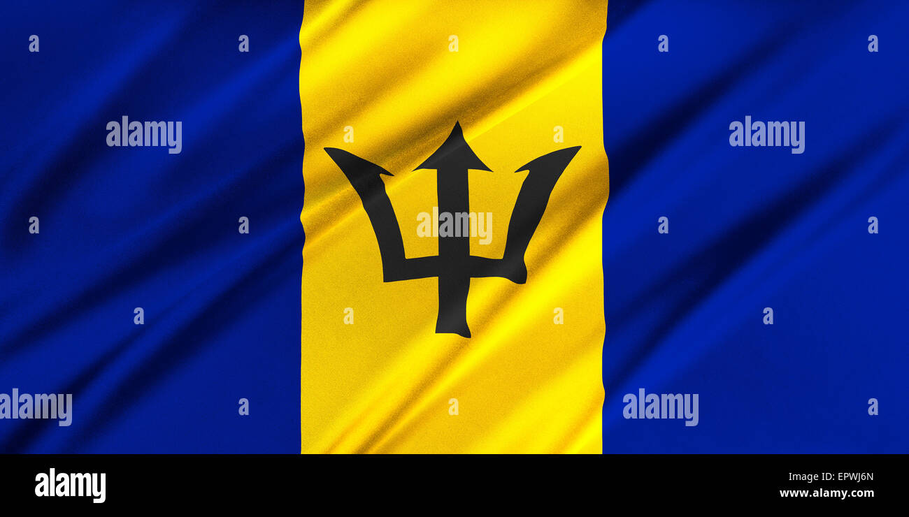 Barbados flag national symbol hi-res stock photography and images - Alamy