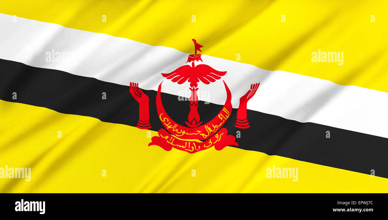 Waving flag of brunei hi-res stock photography and images - Alamy