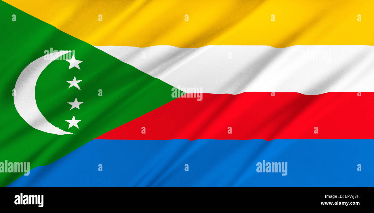 Flag of comoros waving hi-res stock photography and images - Alamy