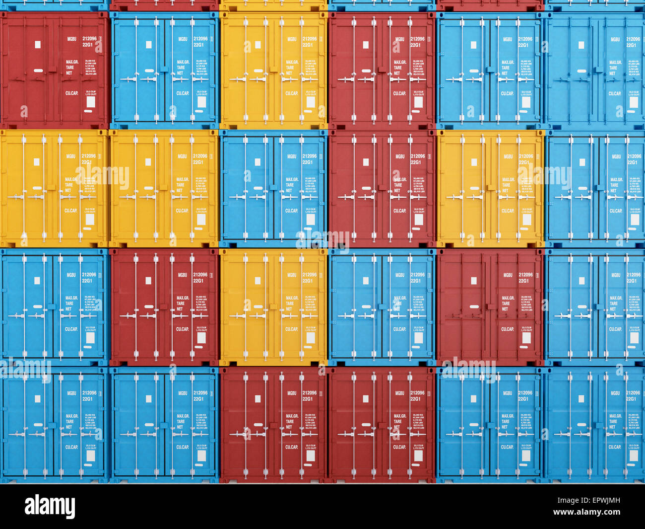 Containers. 3d rendering Stock Photo - Alamy