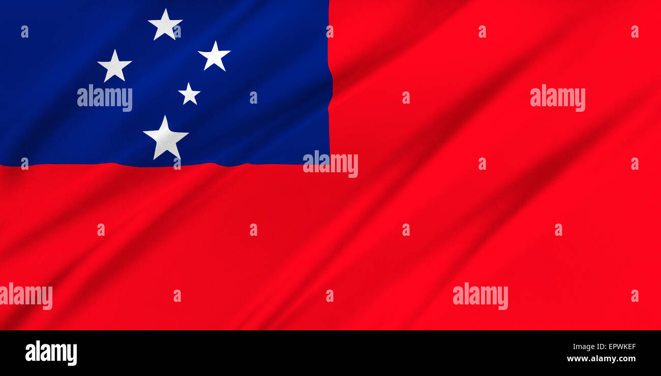 Flag of Samoa Stock Photo - Alamy