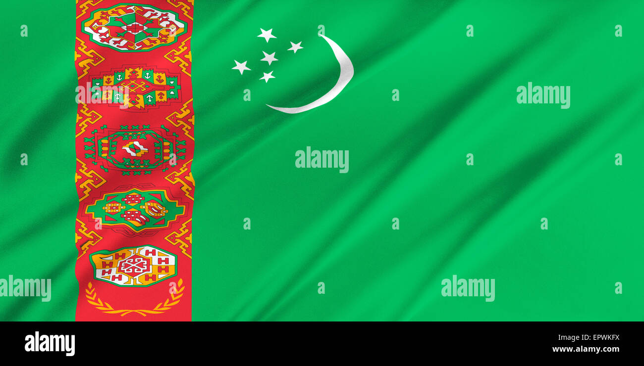 Turkmenistan national flag hi-res stock photography and images - Alamy