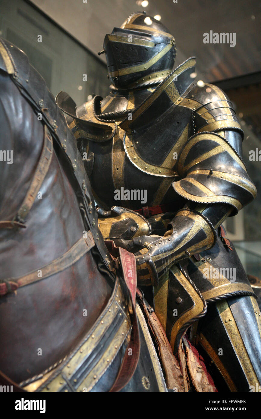 Armour made for Otto Heinrich and the horse bard Stock Photo - Alamy