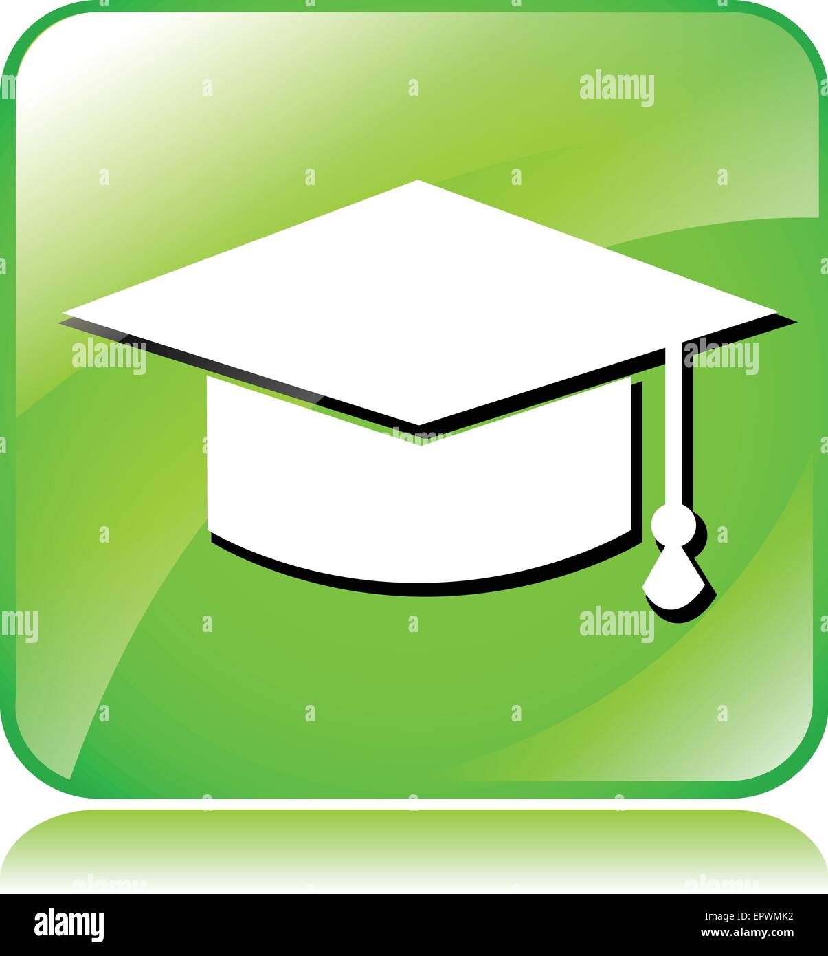illustration of green education icon on white background Stock Vector ...