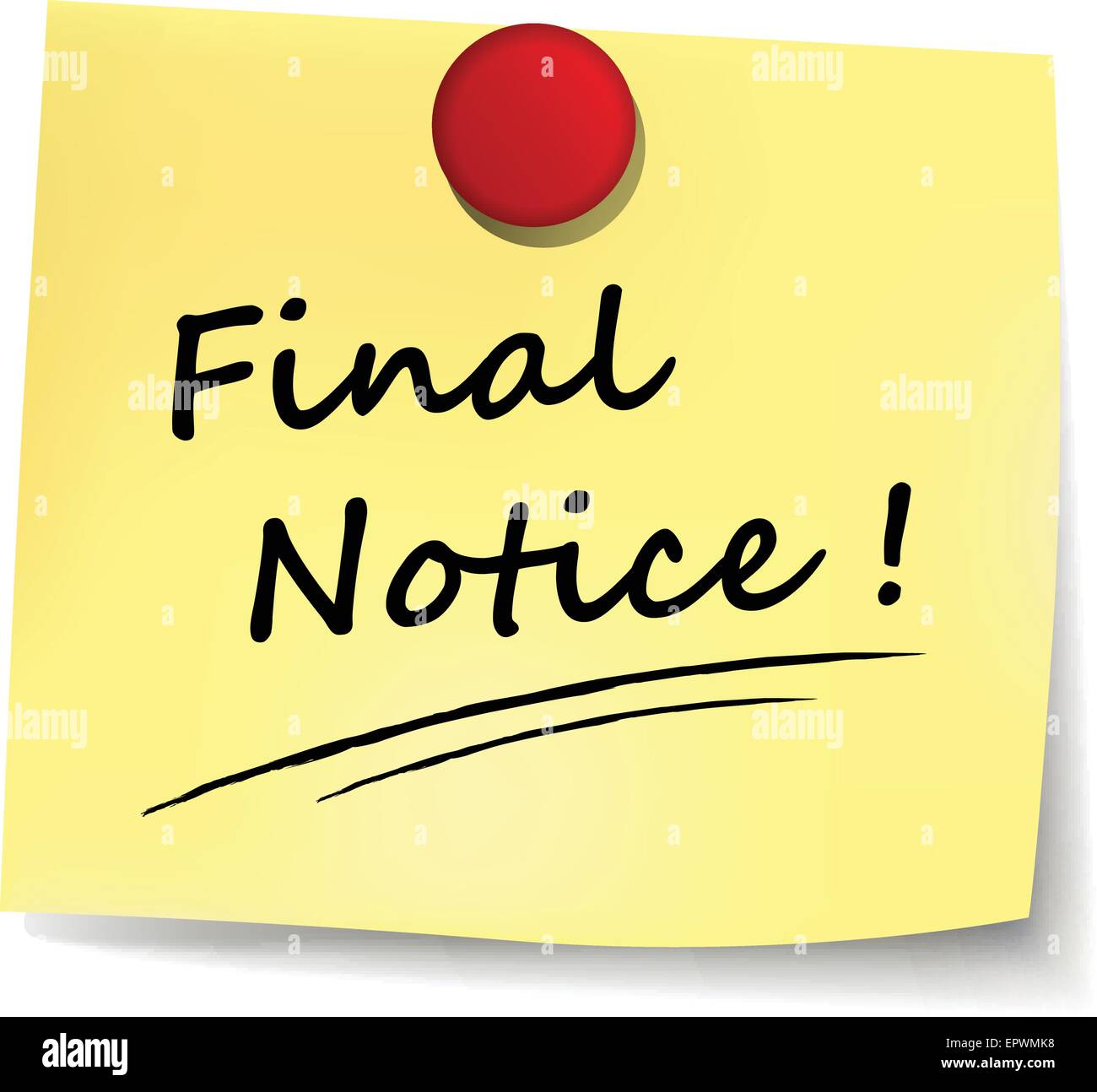 illustration of final notice note on white background Stock Vector ...