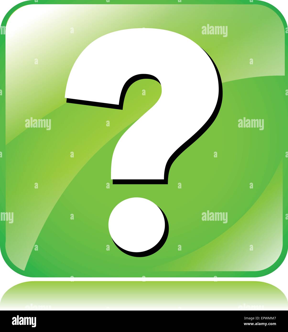 illustration of green question icon on white background Stock Vector ...