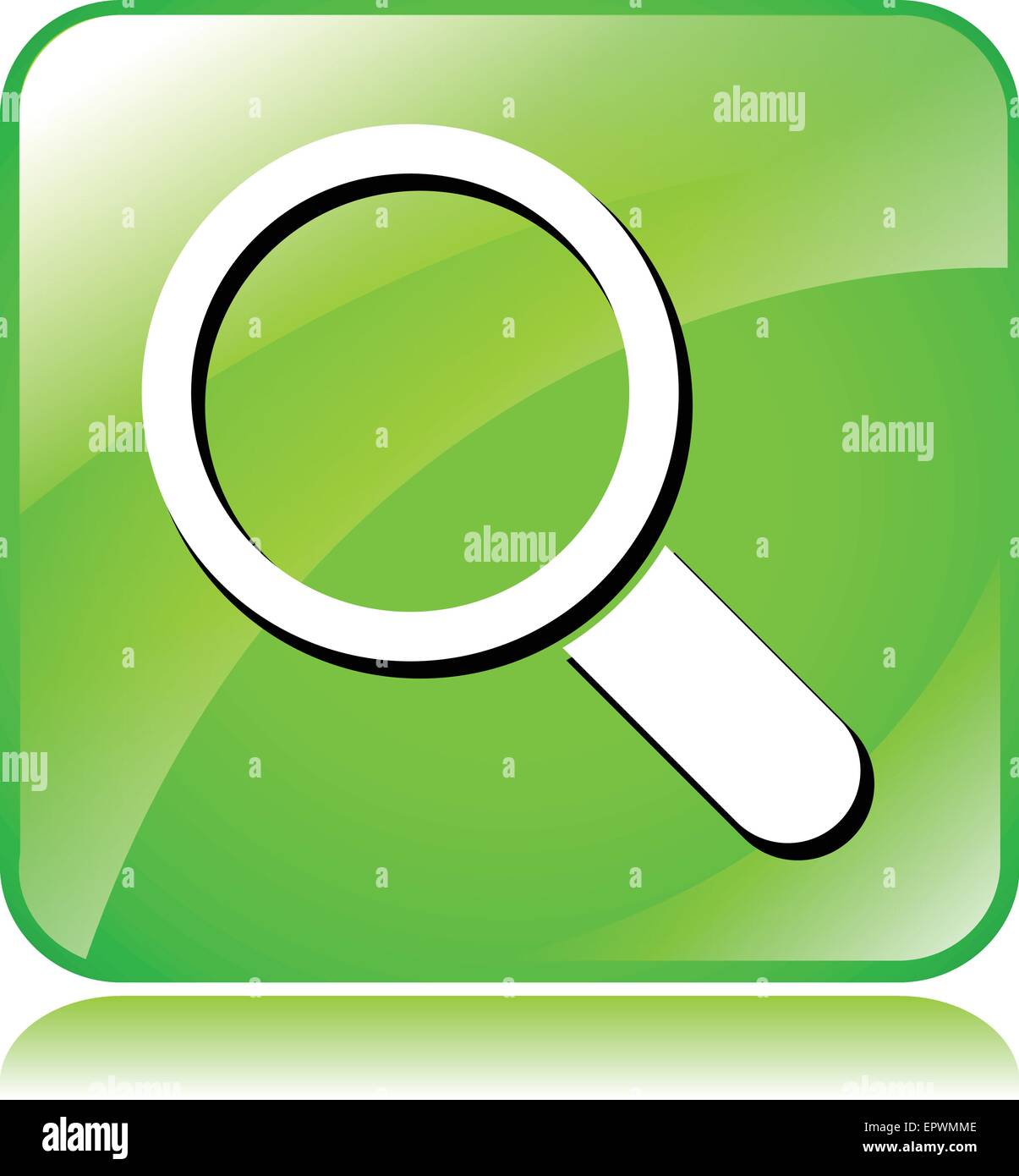 illustration of green search icon on white background Stock Vector ...