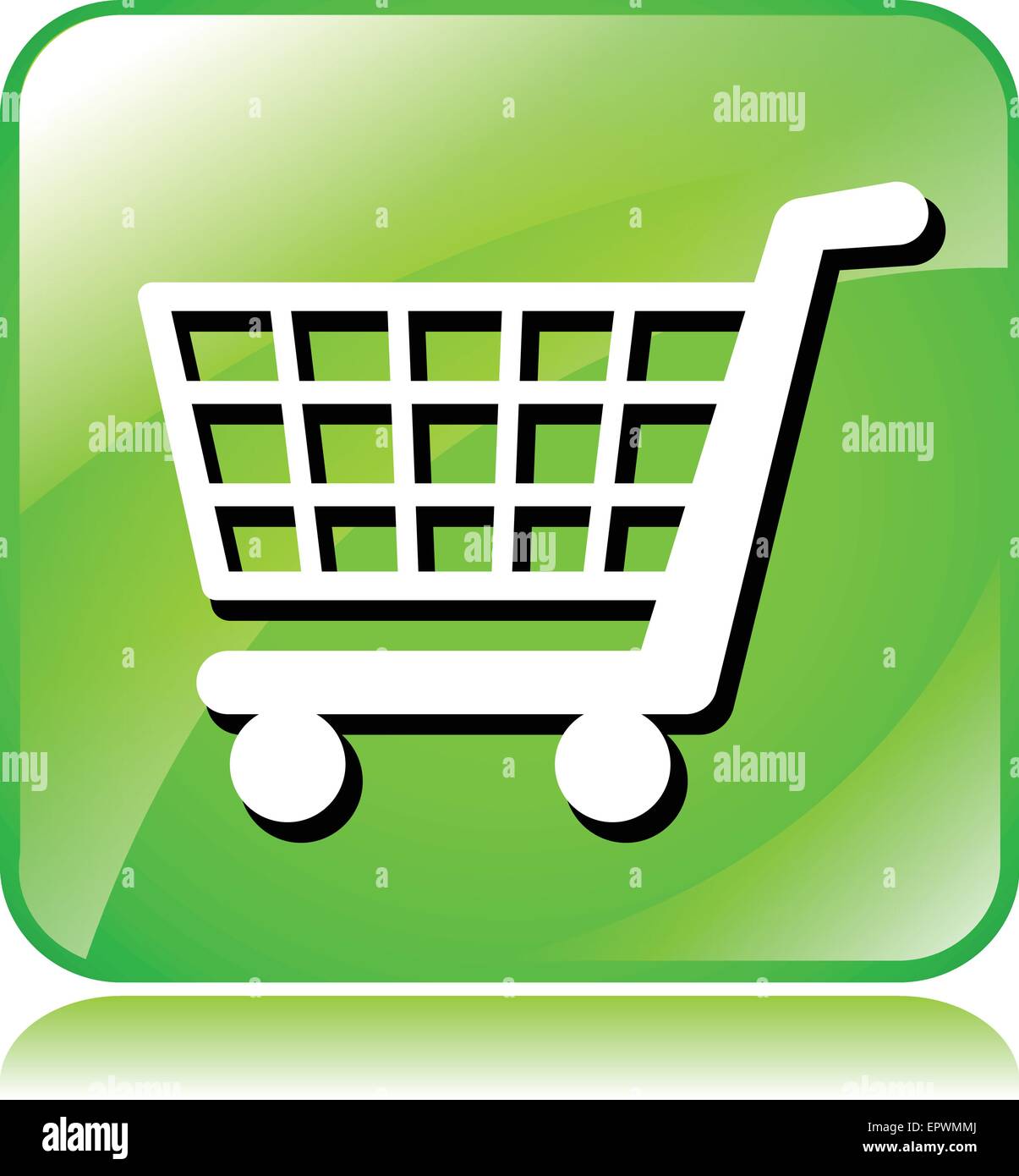 illustration of green cart icon on white background Stock Vector Image ...