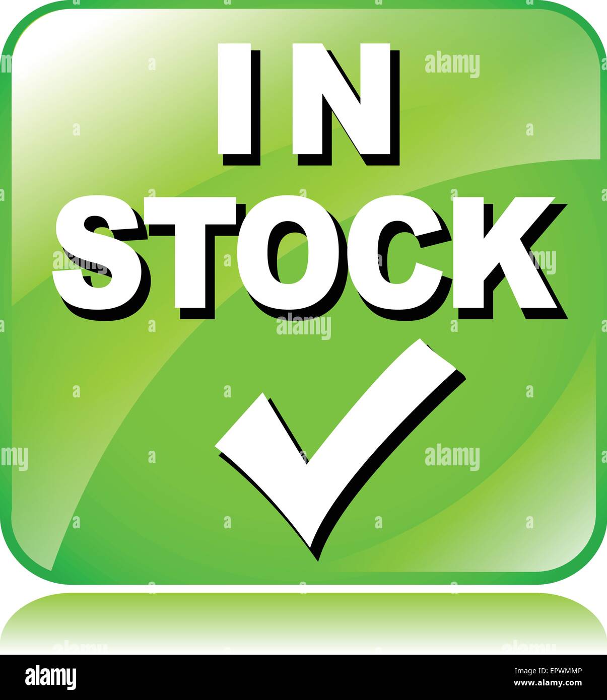 illustration of green available icon on white background Stock Vector ...