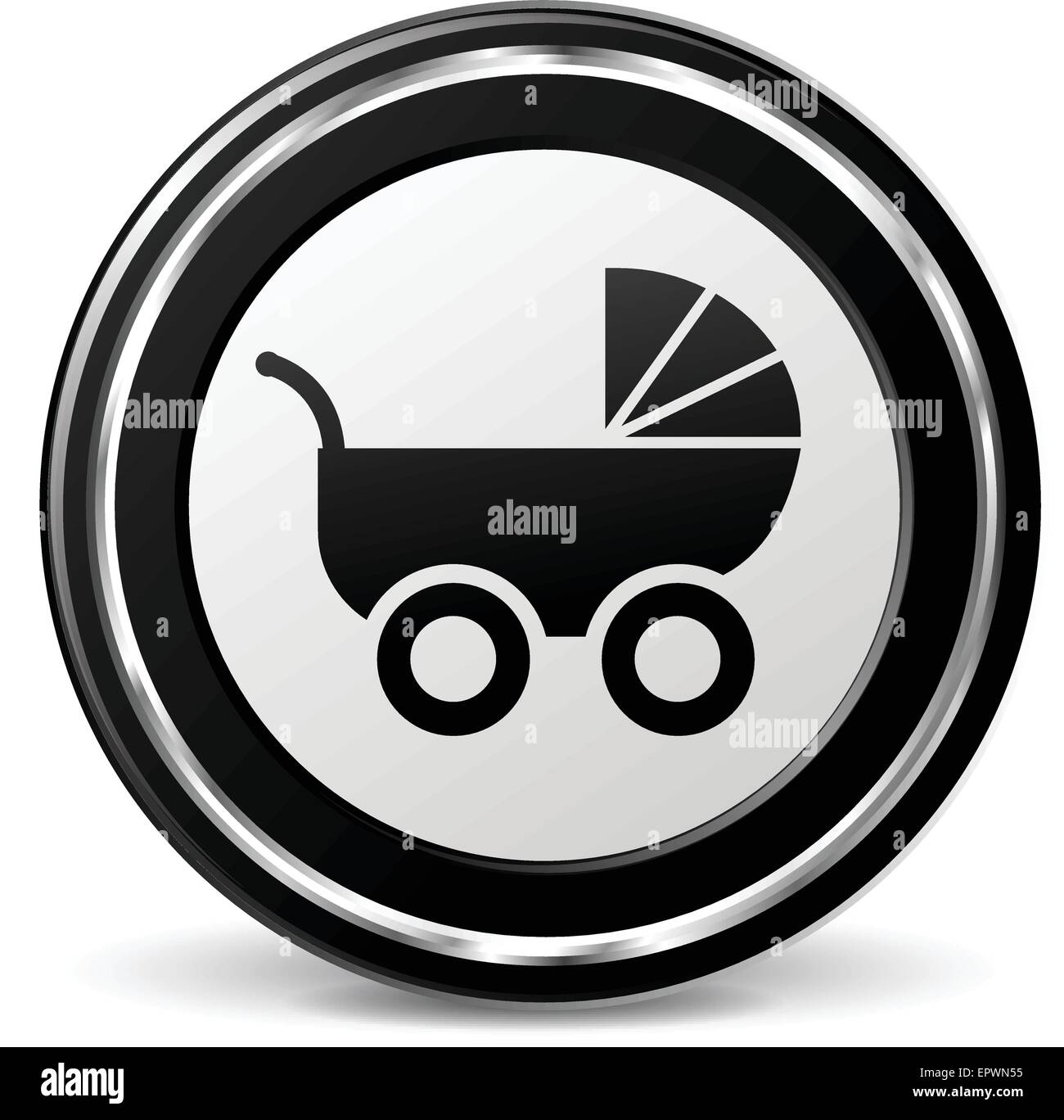 Metal pram Stock Vector Images - Alamy