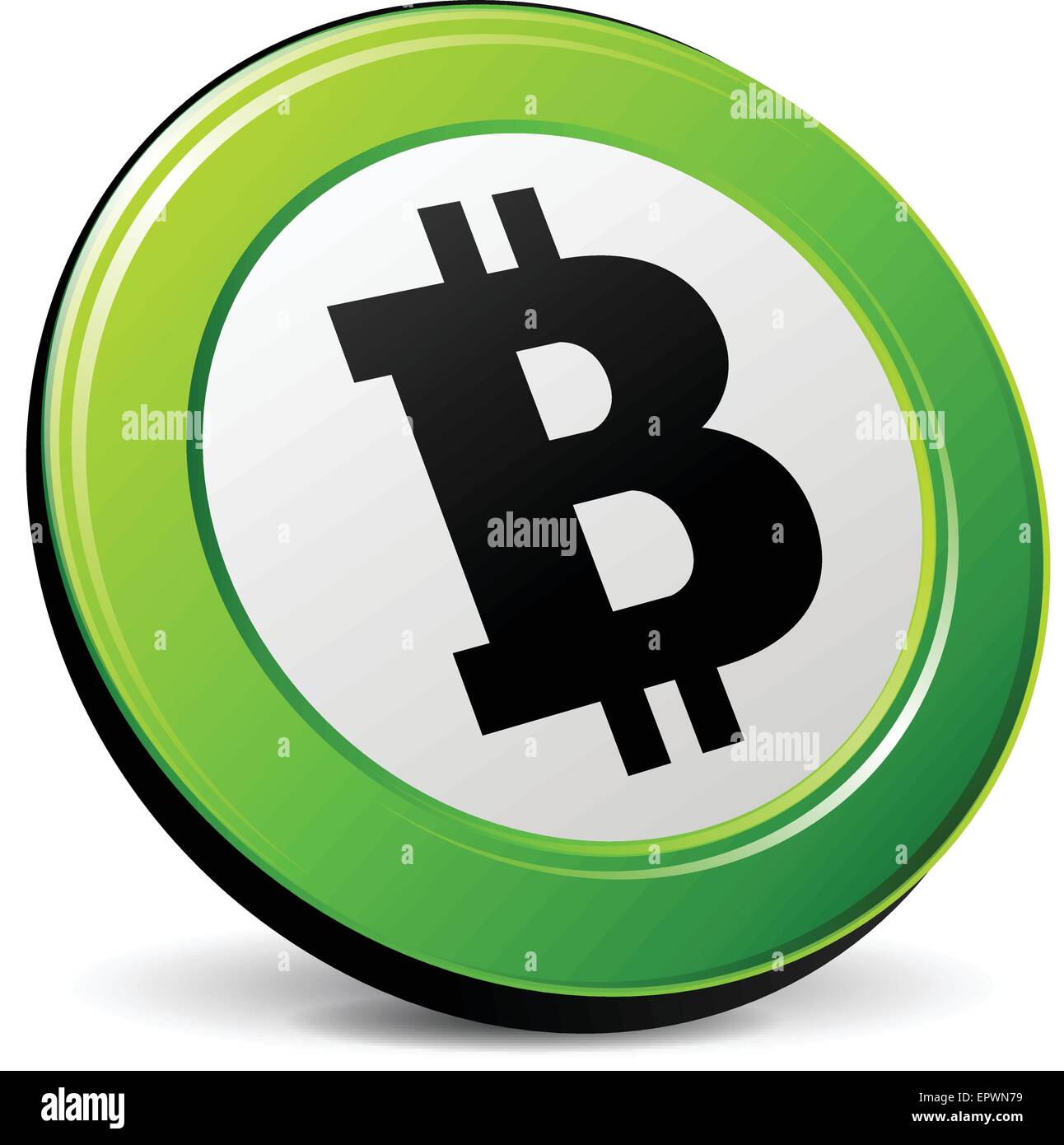 illustration of bitcoin 3d icon on white background Stock Vector Image ...